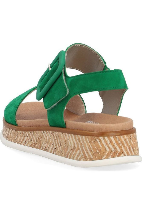Rieker ladies sandals W0800-52 In green - Meeks Shoes
