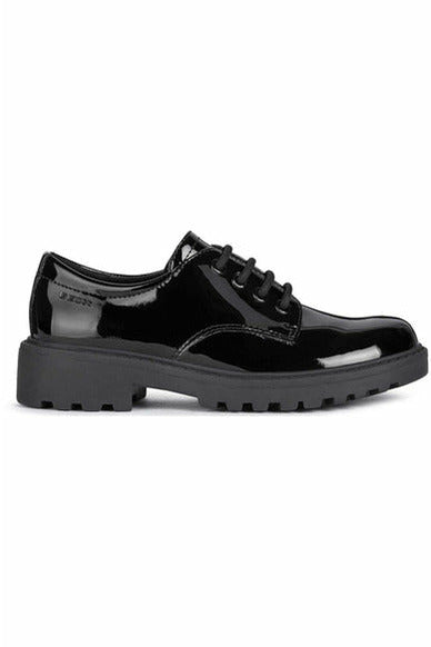 Geox J0420C Casey black patent - Meeks Shoes